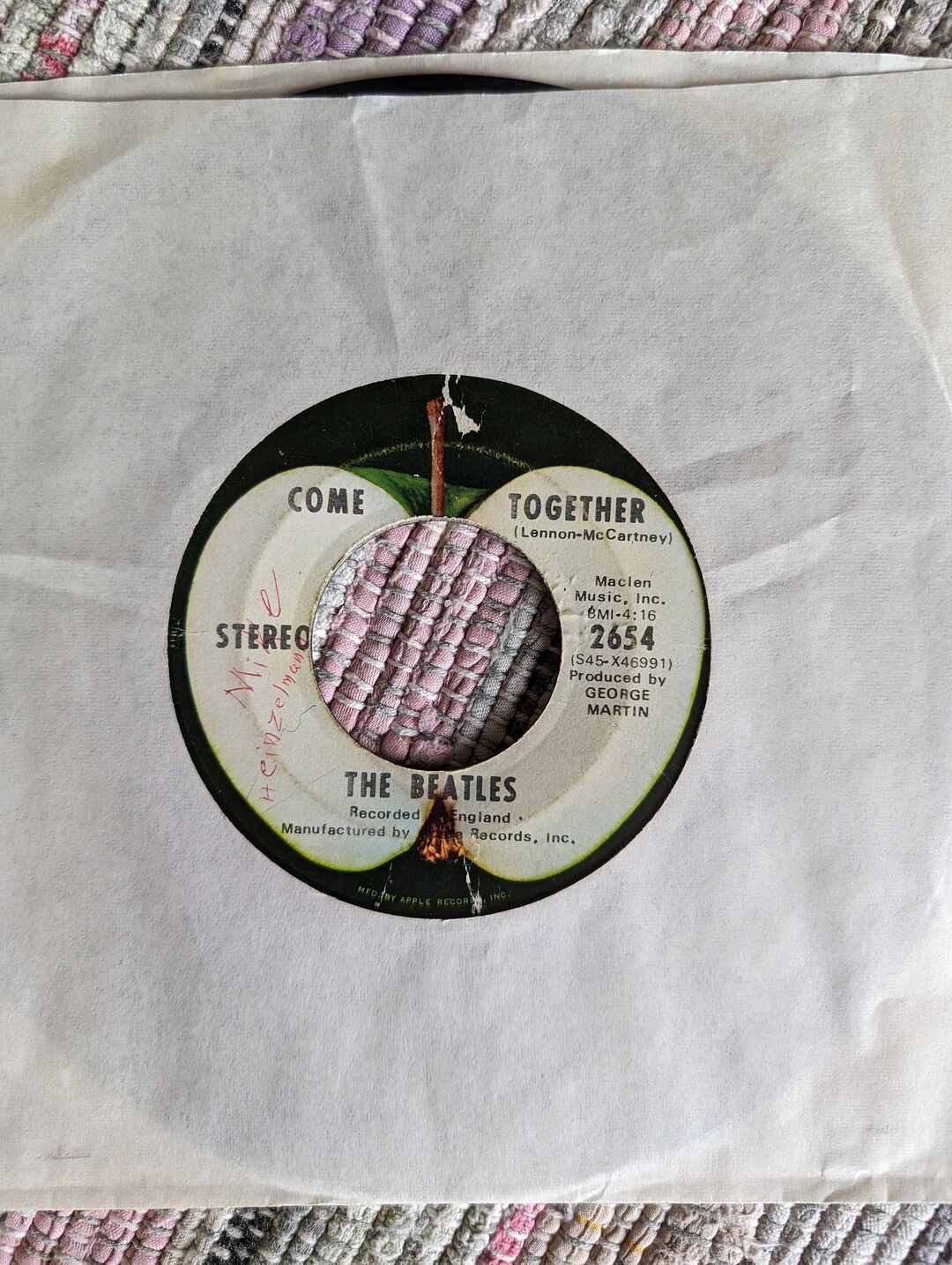 The Beatles Vinyl 45, Apple - Etsy