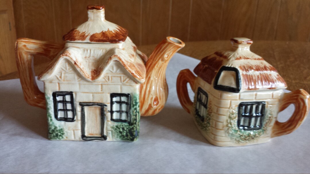 Vintage English Rustic Cottage House Tea Set - Etsy