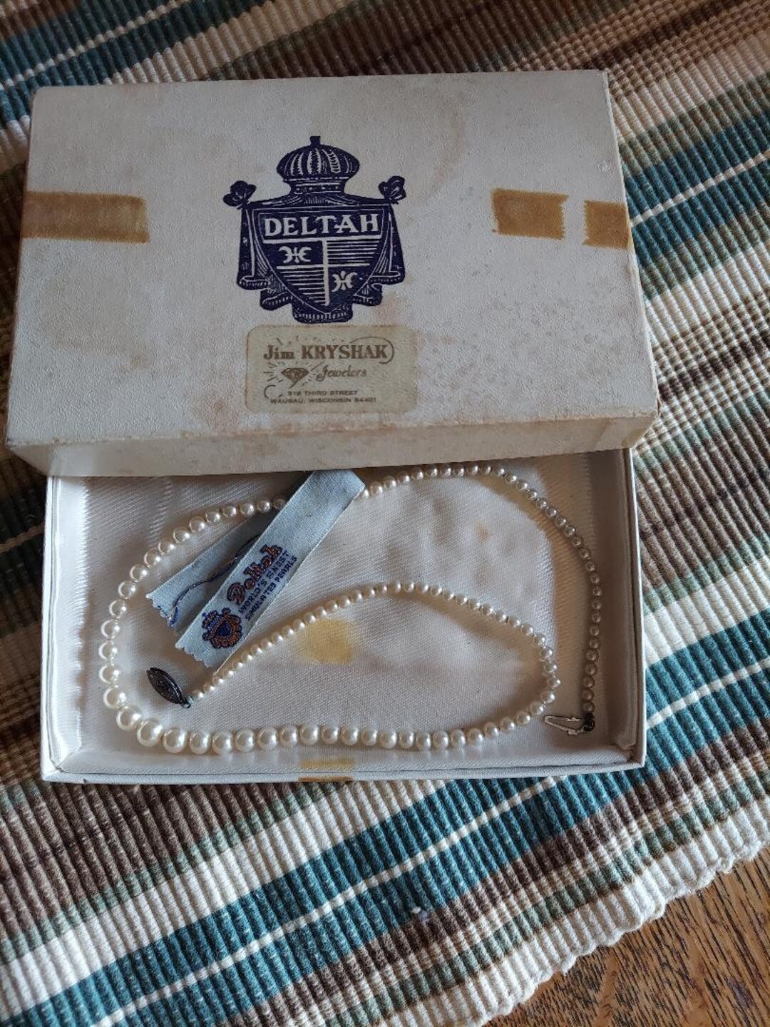 Antique Simulated Pearl Necklace by Deltah - Etsy