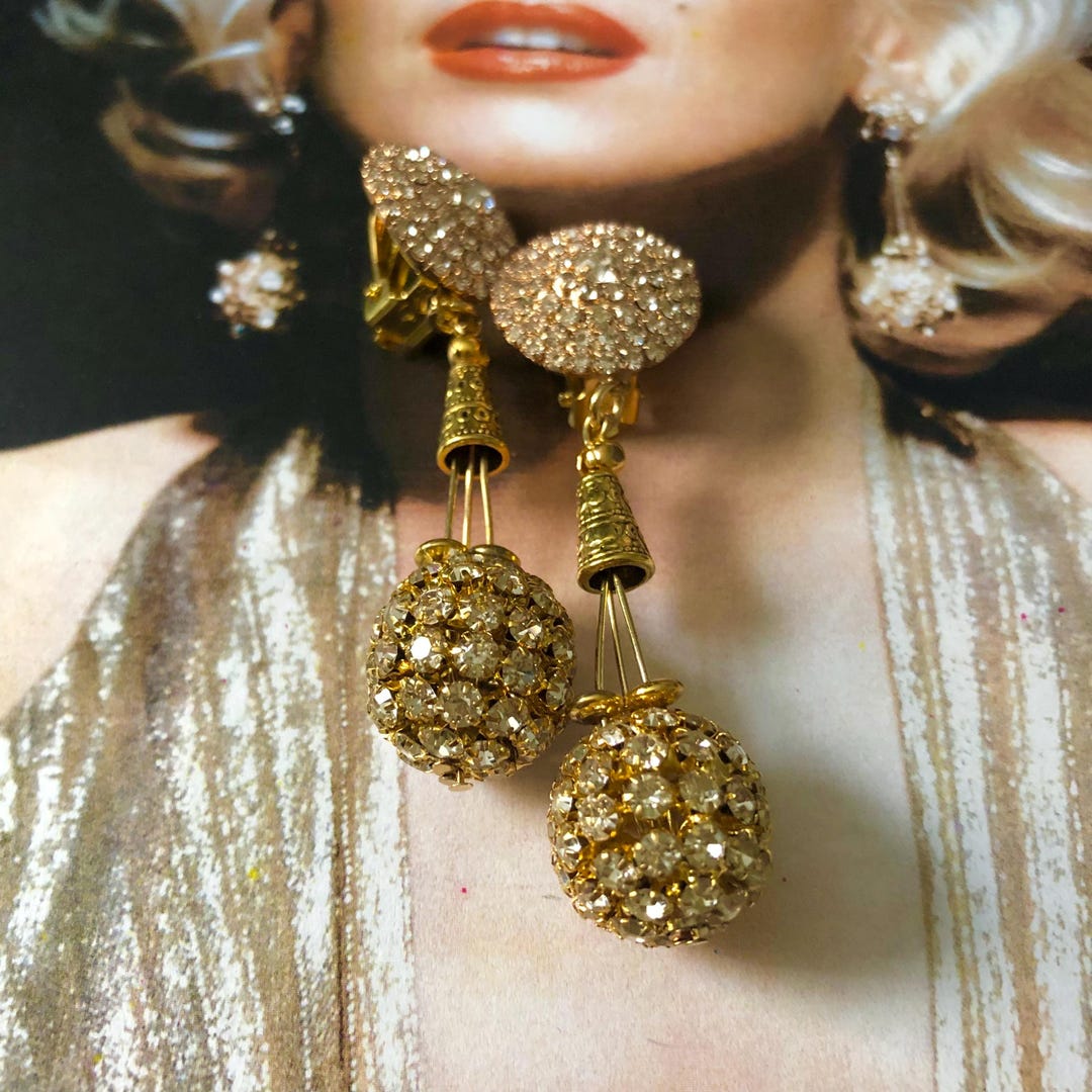 Bedazzled in Gold Earrings --- (deluxe Star Collection) - Etsy