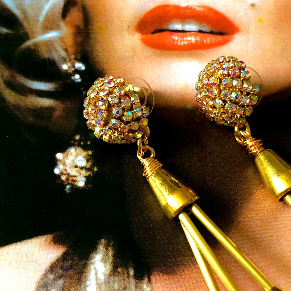 Bedazzled in Gold Earrings deluxe Star Collection - Etsy
