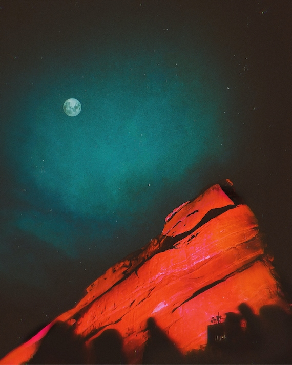 Red Rocks Moon | Etsy