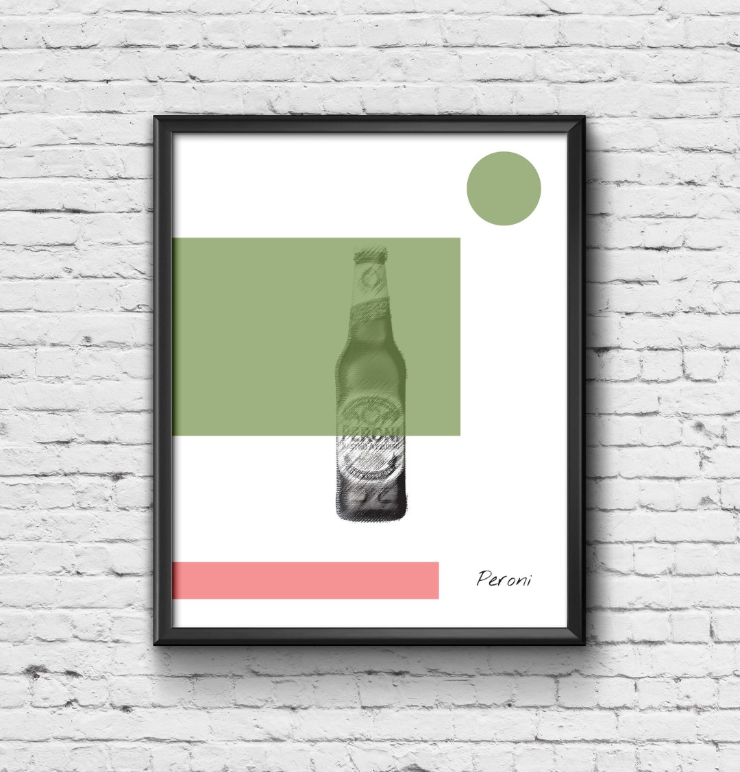 Peroni Print - Drinks Print / Poster / Picture / Wall Art / Home Decor ...