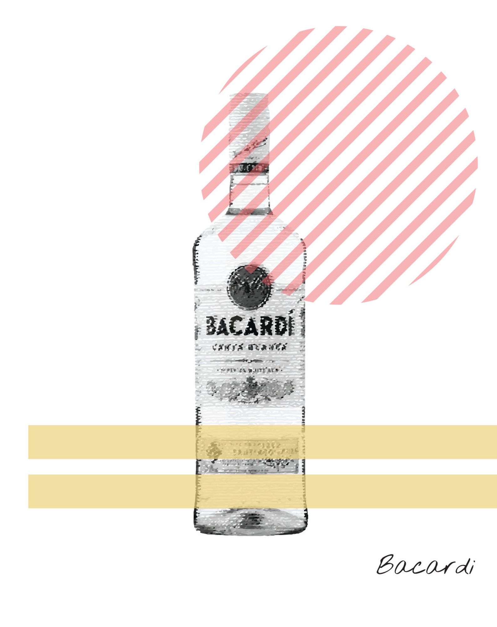 Bacardi Print - Drinks Print / Poster / Picture / Wall Art / Home Decor ...