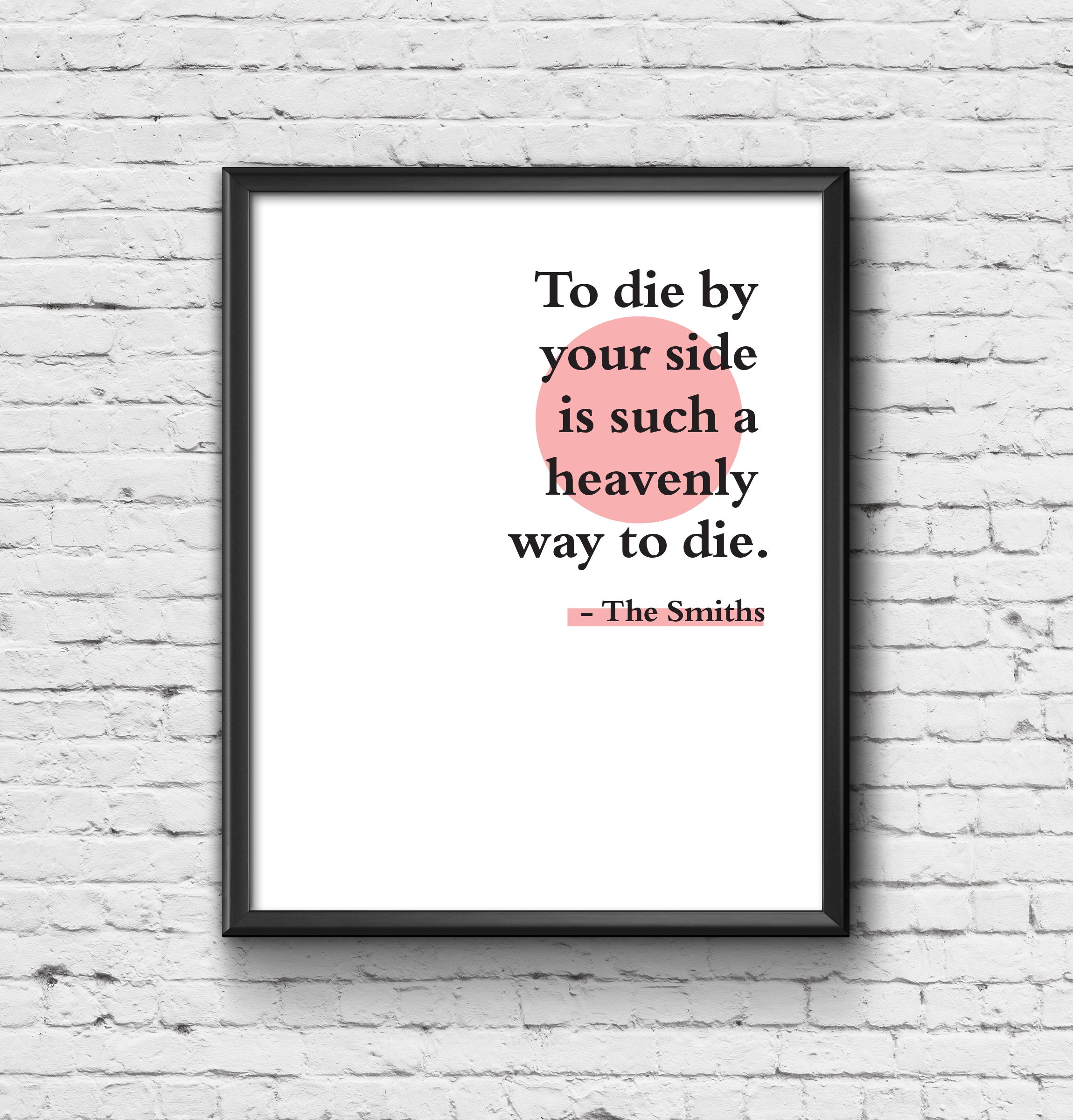 The Smiths Print - Music Lyrics Print / Poster / Picture / Wall Art ...