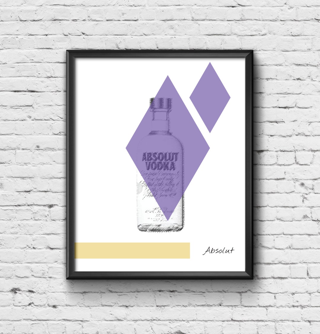 Absolut Vodka Print - Drinks Print / Poster / Picture / Wall Art / Home ...