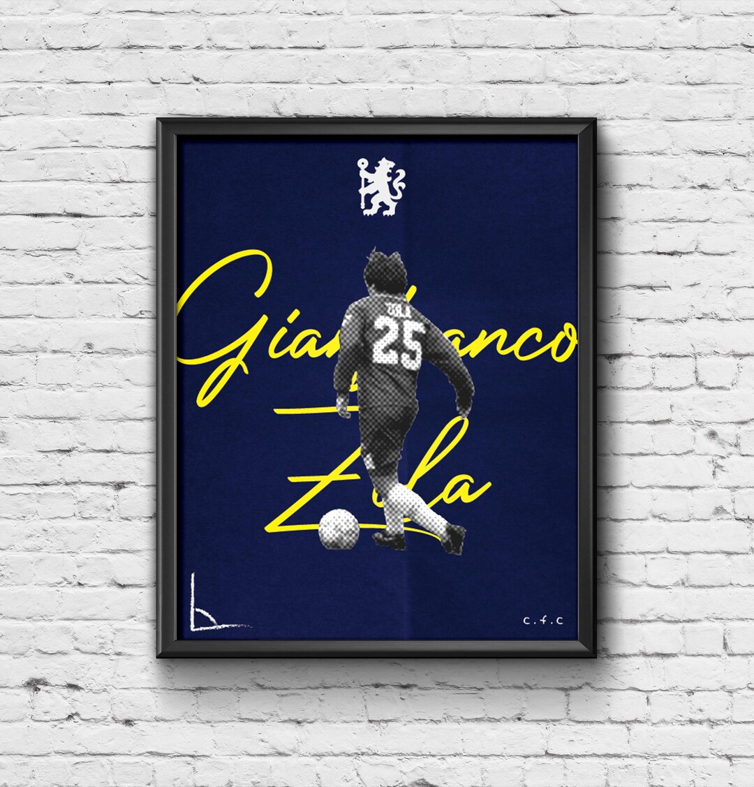 Gianfranco Zola Chelsea Football Print – Retro Wall Art - Etsy