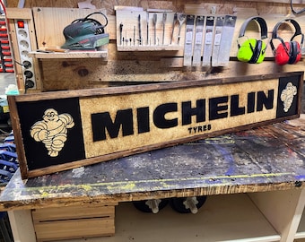 Vintage Michelin Tires Sign - Etsy