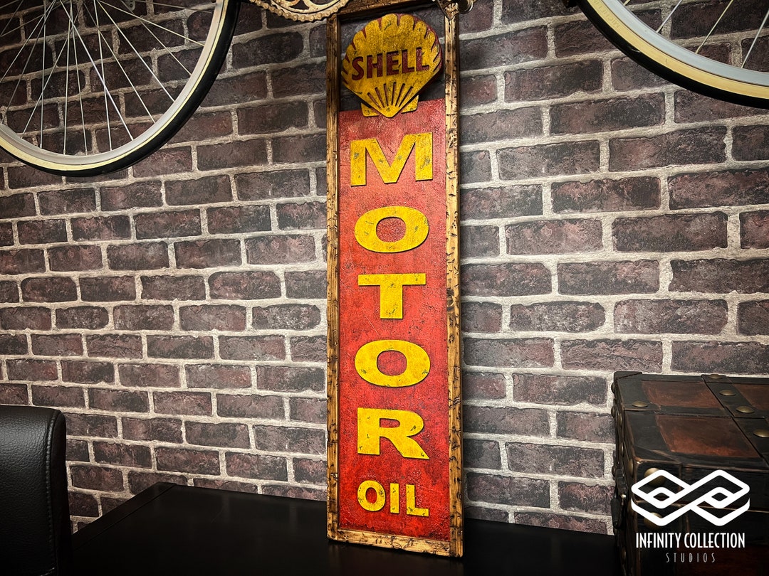 Vintage Shell Motor Oil Sign - Etsy