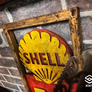Vintage Shell Motor Oil Sign - Etsy