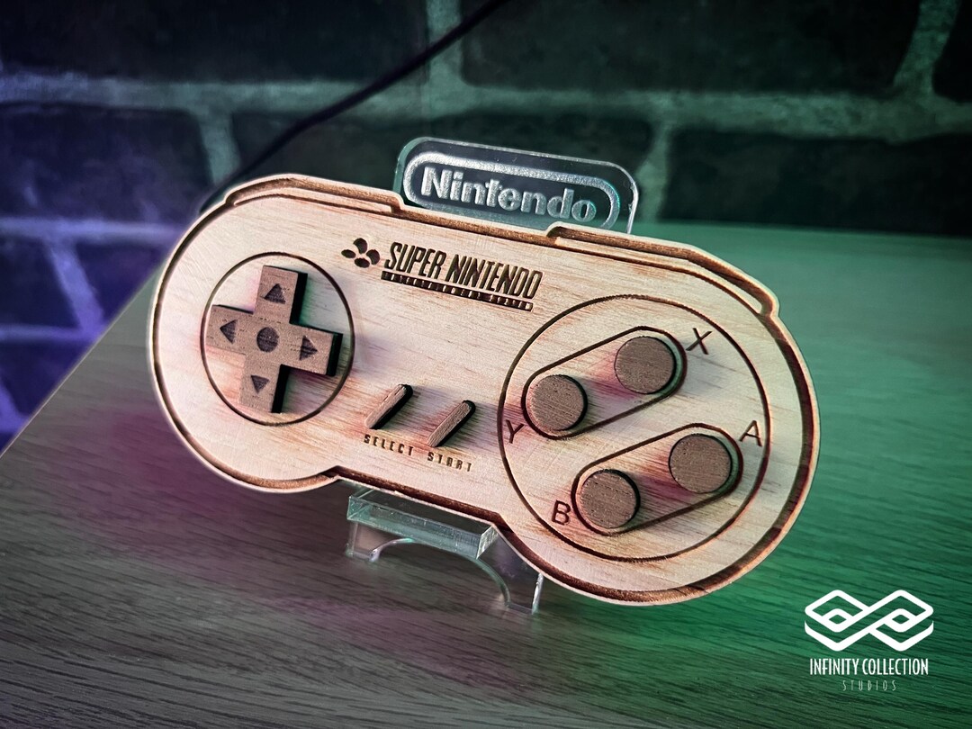Wooden Super Nintendo Controller + Stand - Etsy