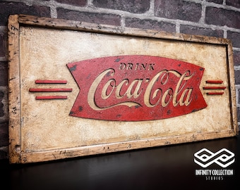 Coca Cola Sign Vintage - Etsy