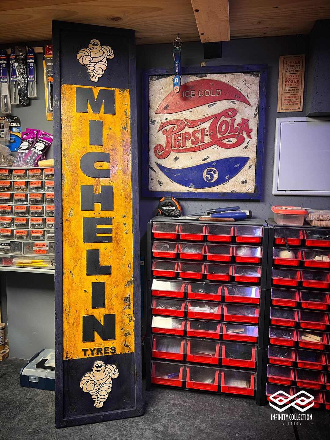 Vintage Michelin Tyres Sign - Etsy