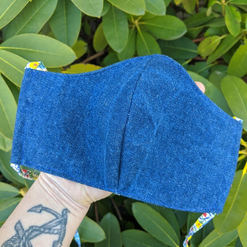 Denim Face Mask - Etsy