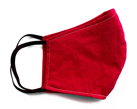 Red Face Mask Solid Red Cloth Face Mask Reusable Washable - Etsy