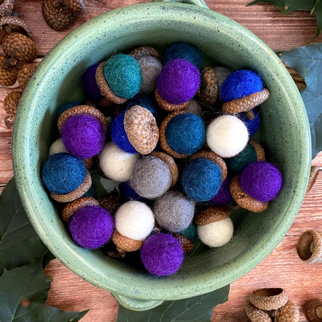 Felted Wool Acorns Sweater Weather: Natural Woodland Decor - Fall ...
