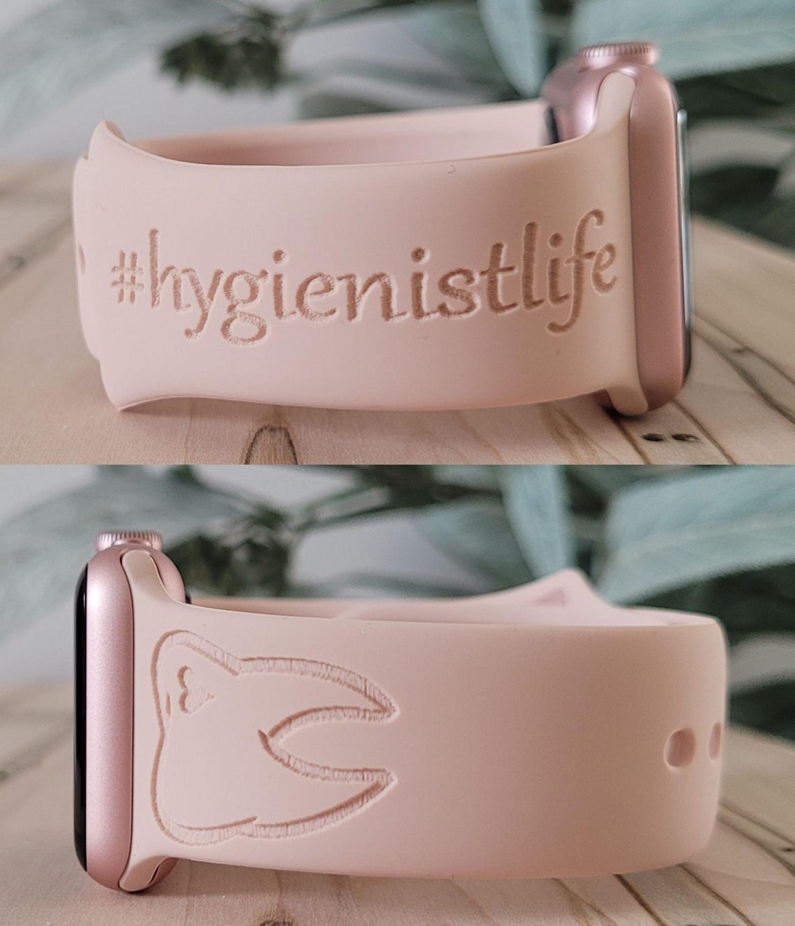 Personalized Apple Compatible Watch Band: Custom Engraved Silicone ...