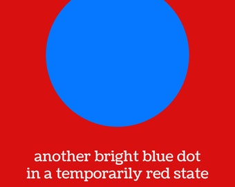 Red Dot Blue State - Etsy