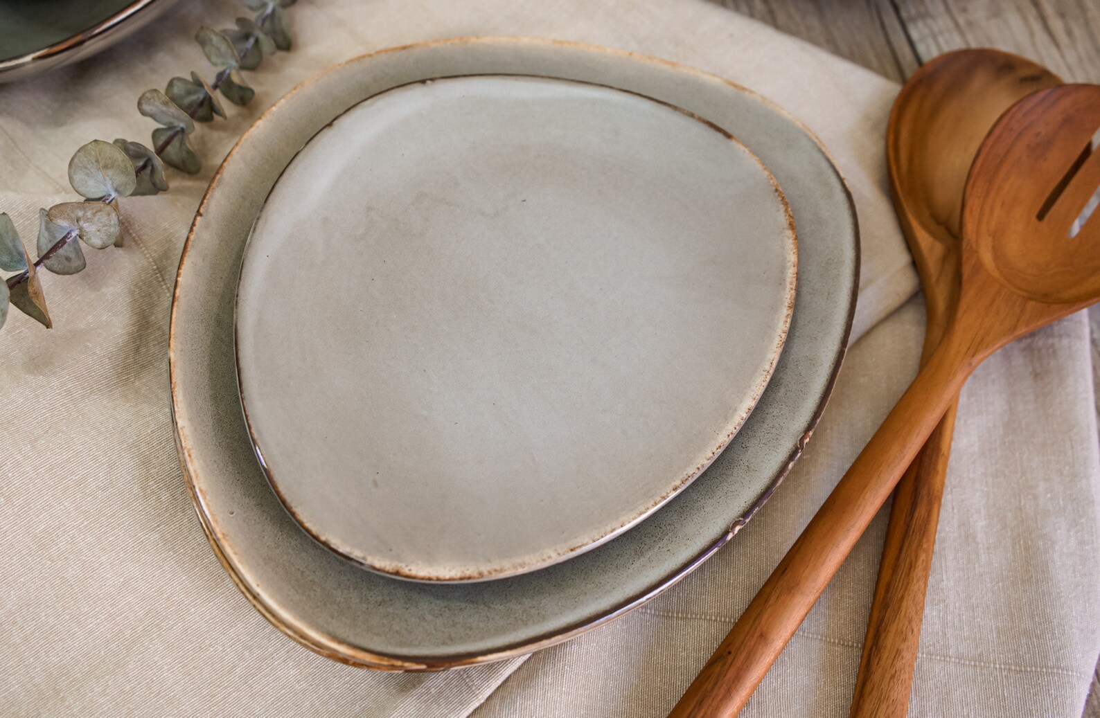 New Irregular Pottery Plate Collection Pottery Dinnerware - Etsy