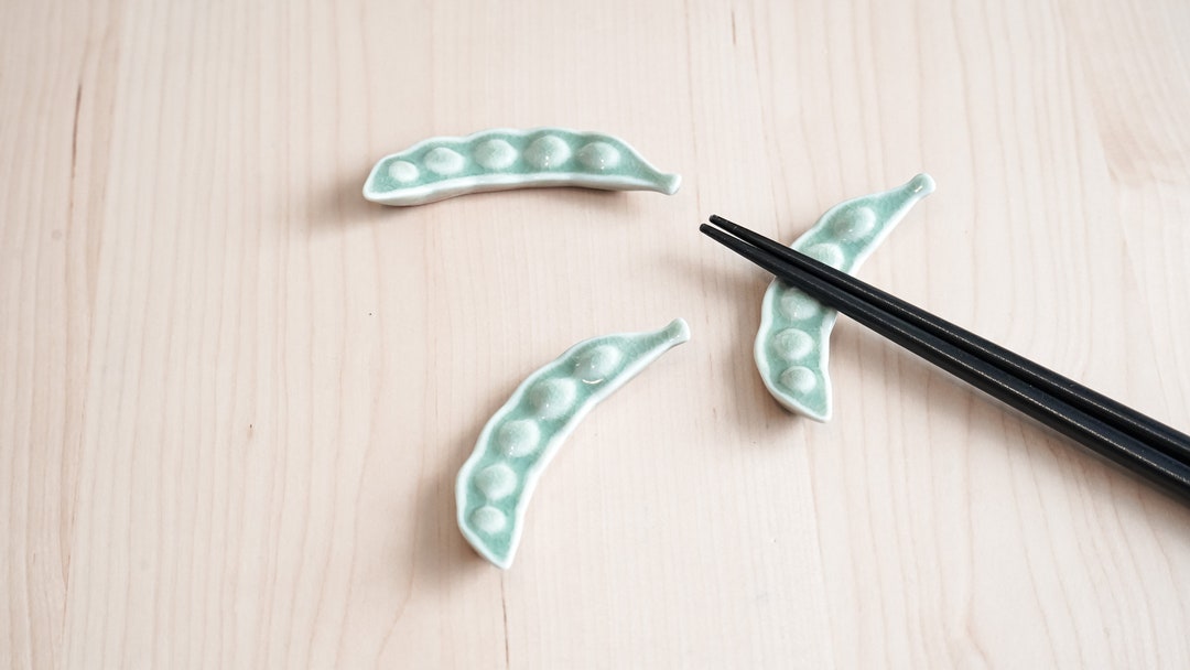 Handmade Ceramic Chopstick Rest, Light Green Ceramic Chopstick Rest ...