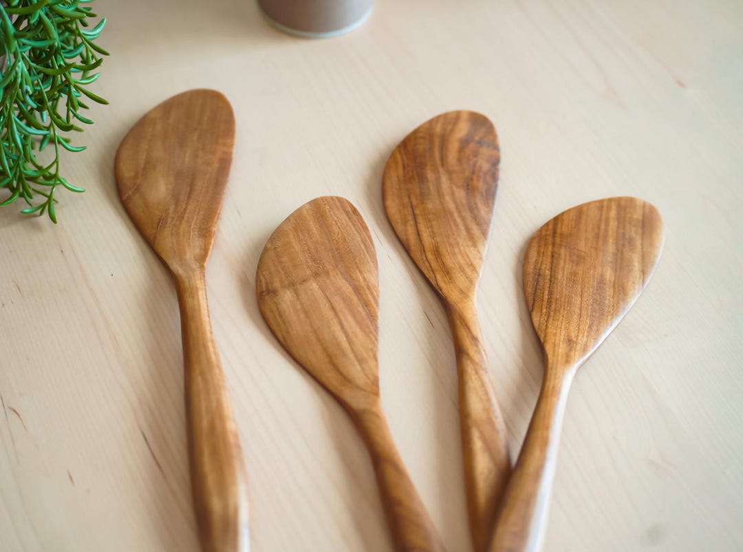 Wooden Angled Turner Spatula, Angled Turner Cooking Utensil, Wood ...