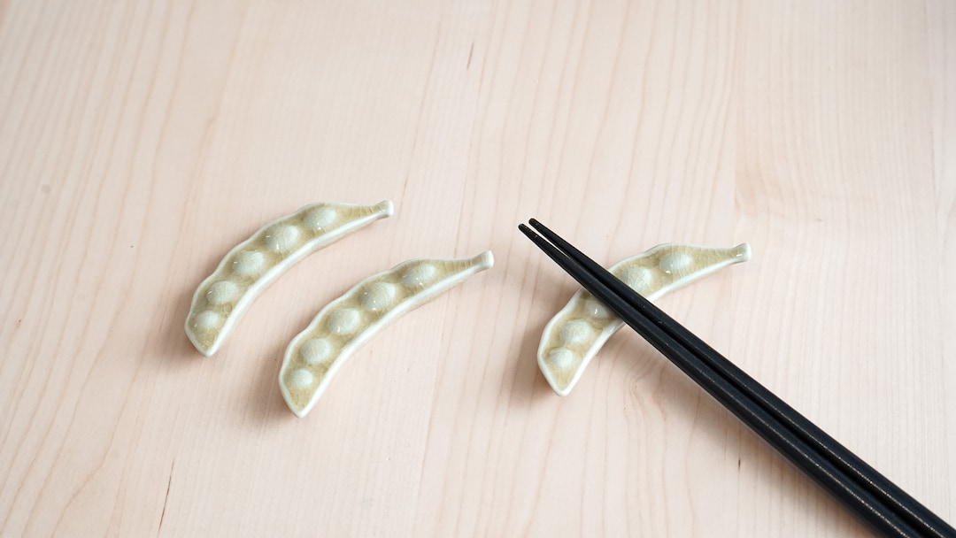 Handmade Ceramic Chopstick Rest, Light Gold Ceramic Chopstick Rest ...