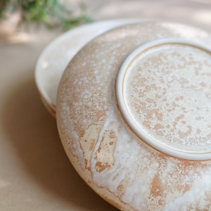 Handmade Stoneware Dinnerware Set, Moonlight Collection, White Ceramic ...