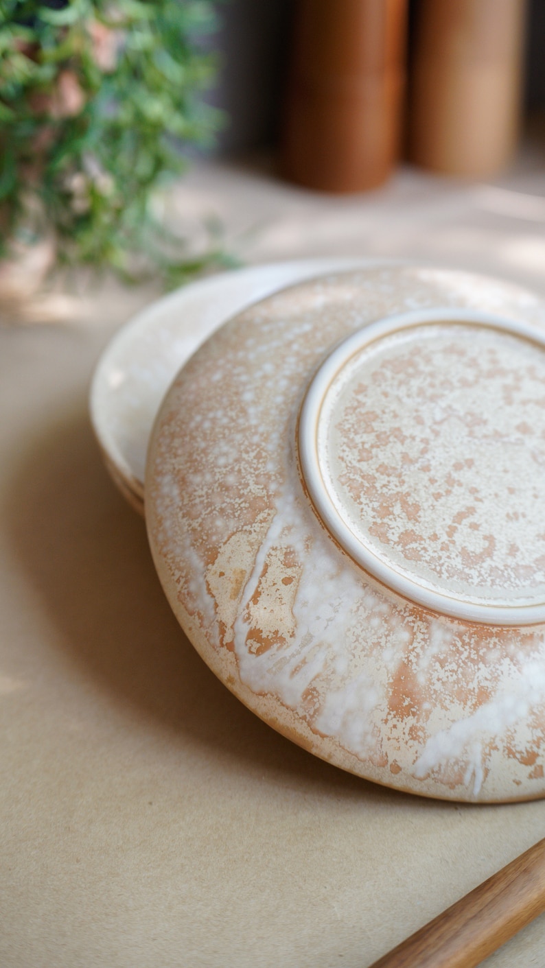 Handmade Stoneware Dinnerware Set, Moonlight Collection, White Ceramic ...