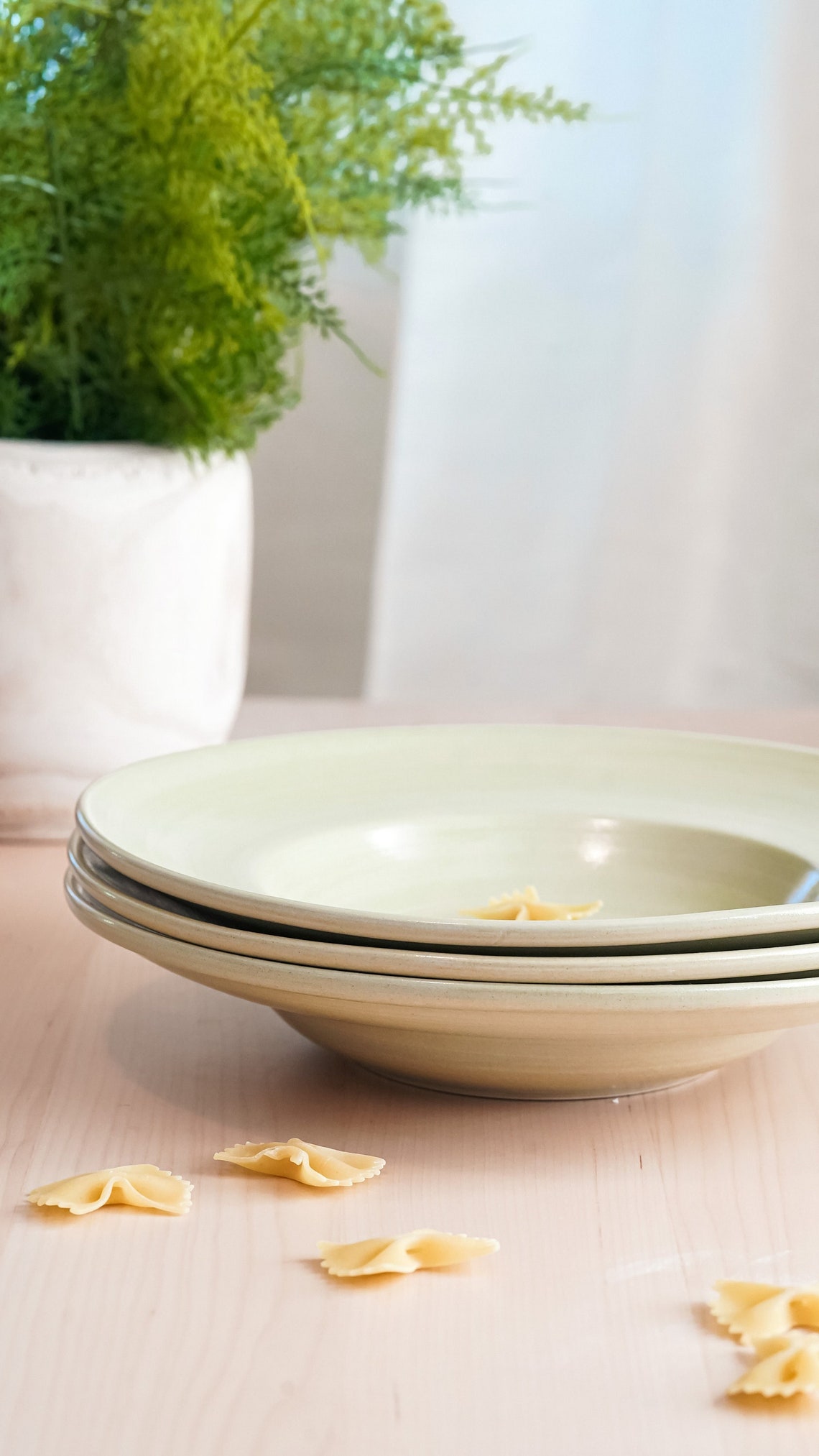 Handmade Pottery Pasta Plate Sandstone Pasta Plate Wide Rim - Etsy