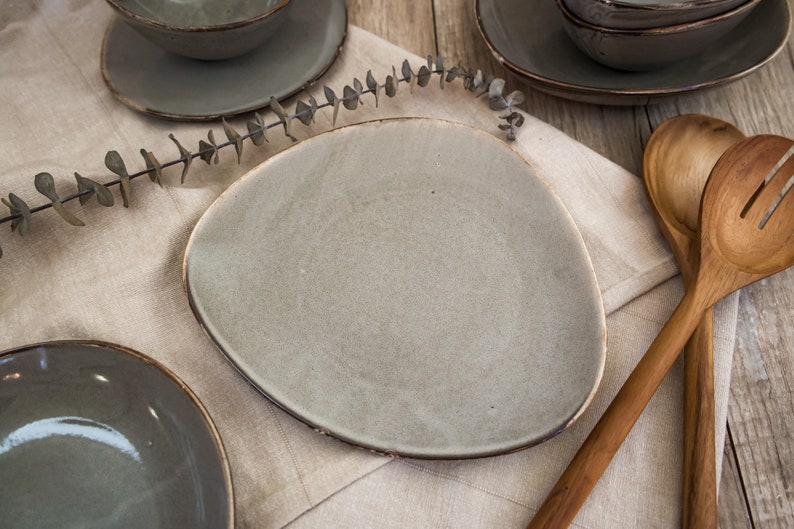New Irregular Pottery Plate Collection Pottery Plates and - Etsy