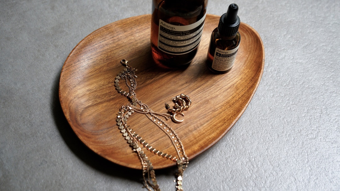 Handmade Teak Wood Tray,golden Teak Irregular Tray, Small Wooden Tray ...