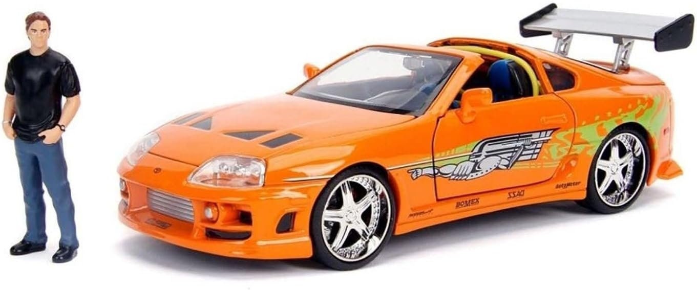 Toyota Supra Orange Metallic With Brian Diecast Figurine - Etsy