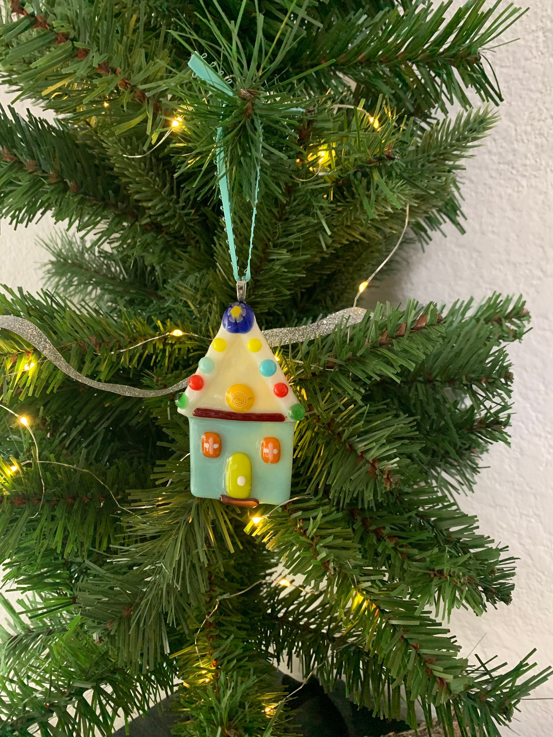 Fused Glass Gingerbread House - Etsy