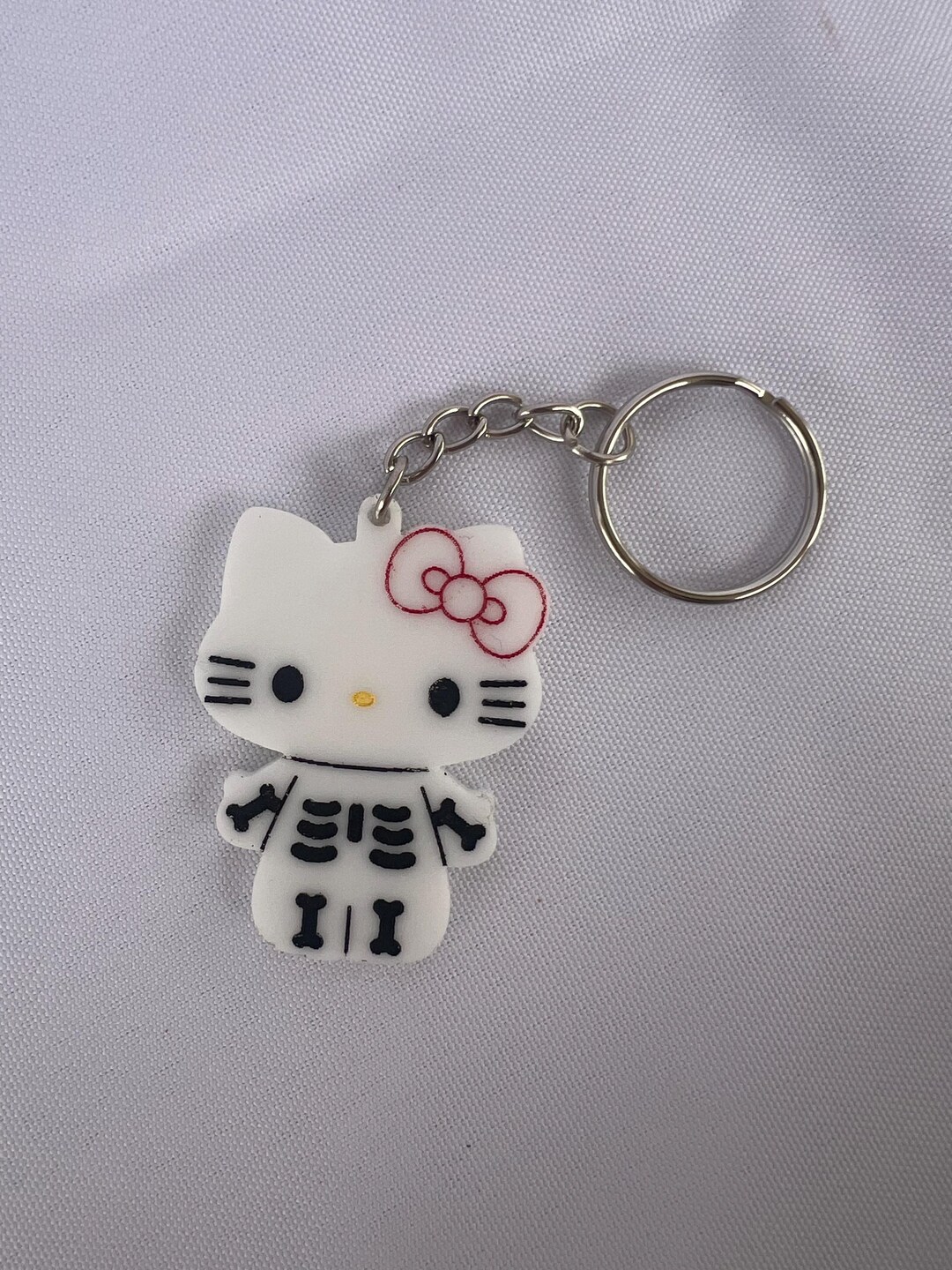Halloween Sanrio Hello Kitty Skeleton Keychain - Etsy