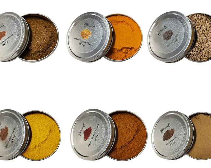 Indian Spice Sampler Gift Set - 6 Flavorful Indian Spices Including ...