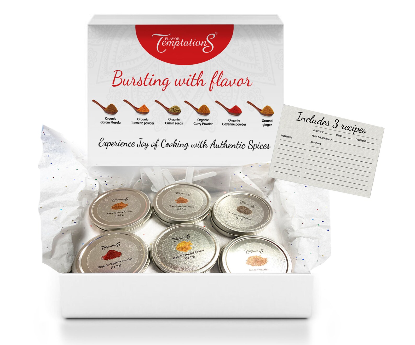 Indian Spice Sampler Gift Set - 6 Flavorful Indian Spices Including ...
