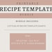 Printable Recipe Card Template *WITH Nutrition Facts* | Full Page ...