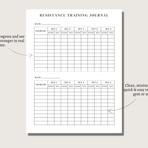 Lifting Journal, Strength Training Log, Weight Lifting Tracker for ...