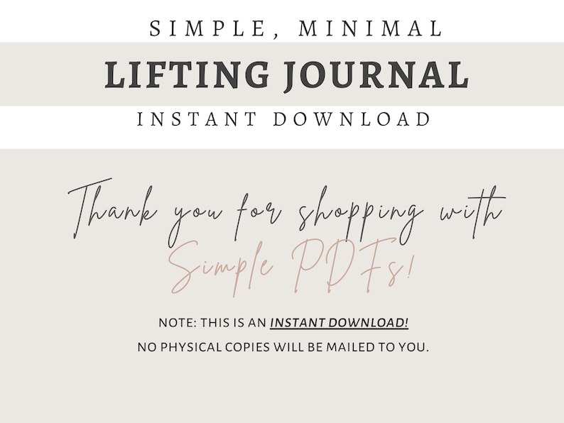 Lifting Journal, Strength Training Log, Weight Lifting Tracker for ...