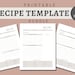 Printable Recipe Card Template *WITH Nutrition Facts* | Full Page ...