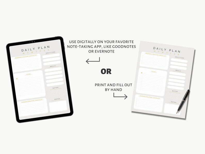 Become THAT GIRL Daily & Weekly Planner nude Digital or Printable US ...