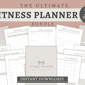 Ultimate Fitness Planner Bundle PDF | Digital or Printable Fitness ...