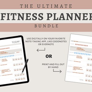 Ultimate Fitness Planner Bundle PDF | Digital or Printable Fitness ...