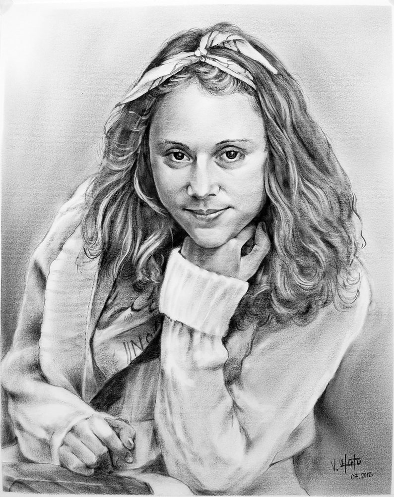 Portrait Based on a Photo. A Gift for the Beloved Ones. Custom - Etsy