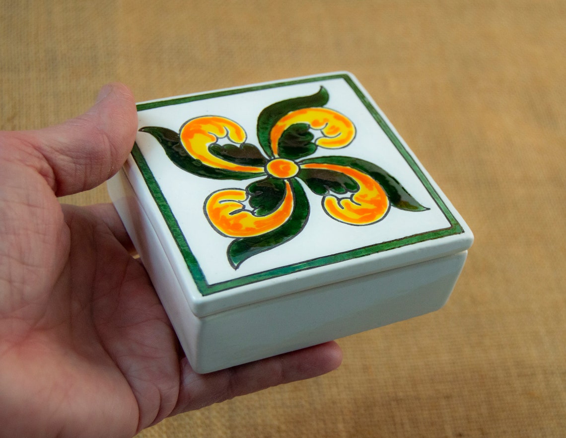 Ceramic Jewelry Box. Hand-painted Box. | Etsy