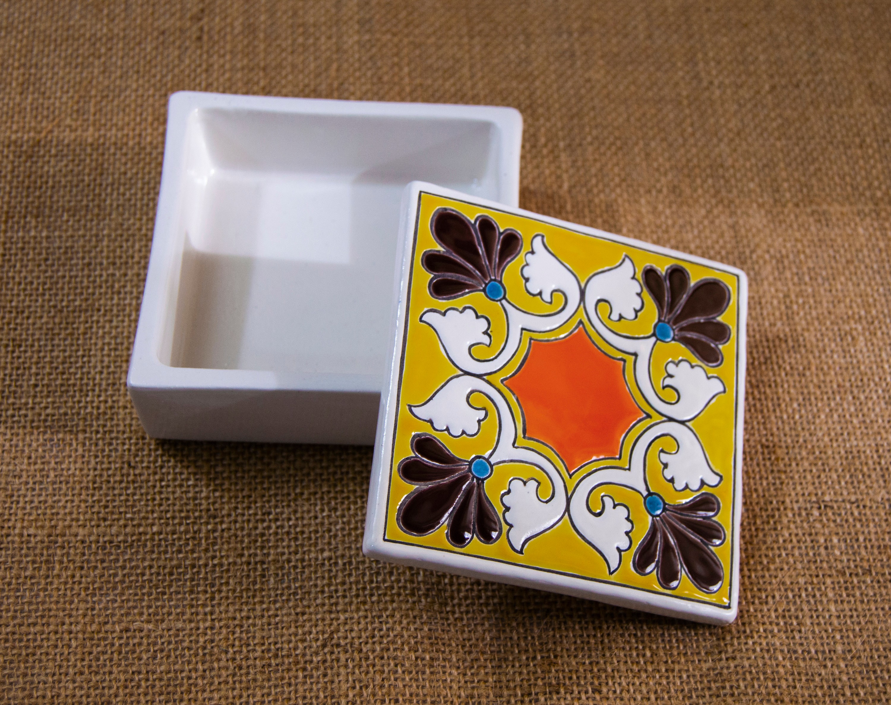 Ceramic Jewelry Box. Hand-painted Box. - Etsy