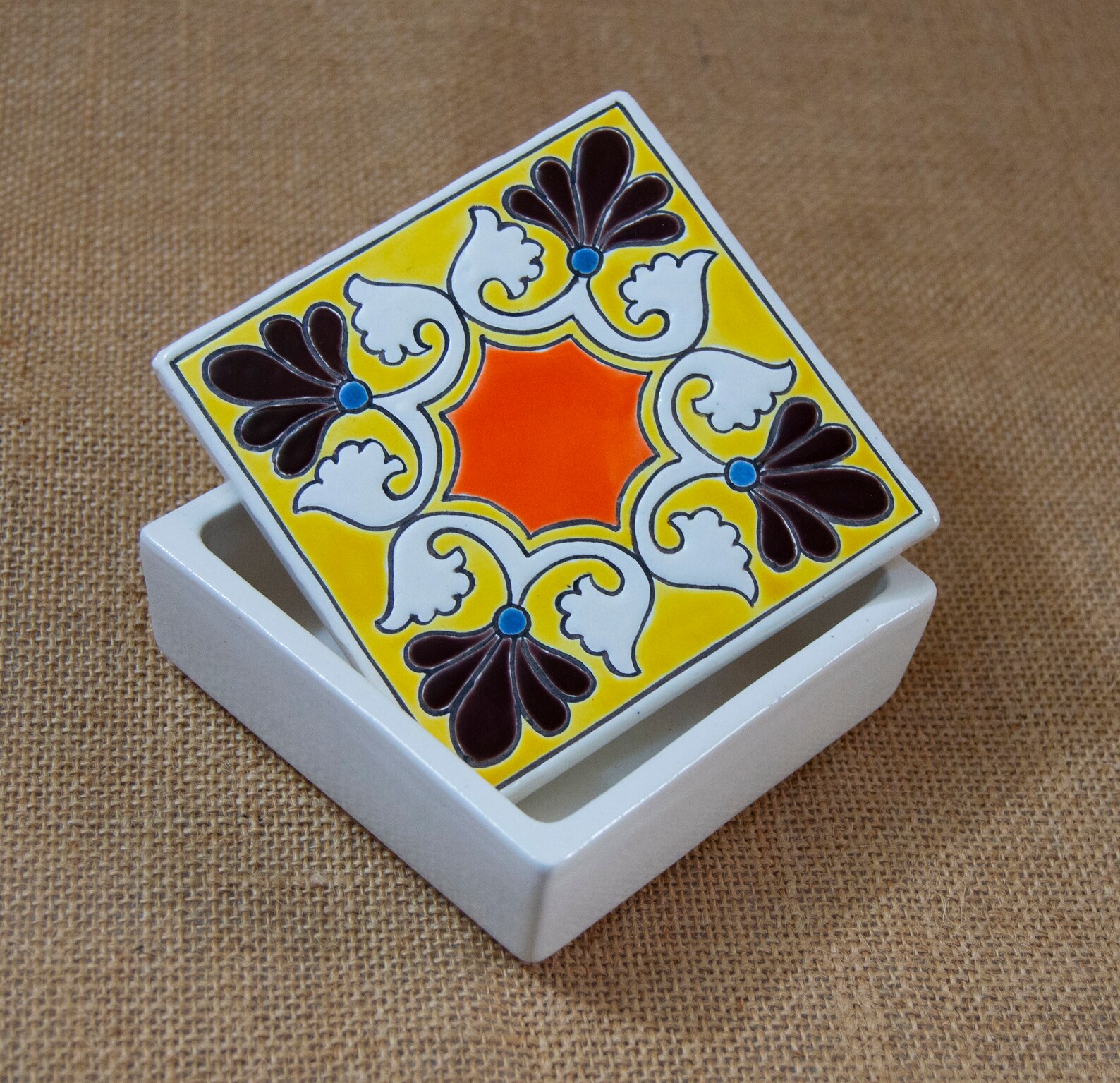 Ceramic Jewelry Box. Hand-painted Box. - Etsy
