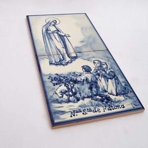 Our Lady of Fátima. Portuguese Tile, Hand-painted Using Majolica ...