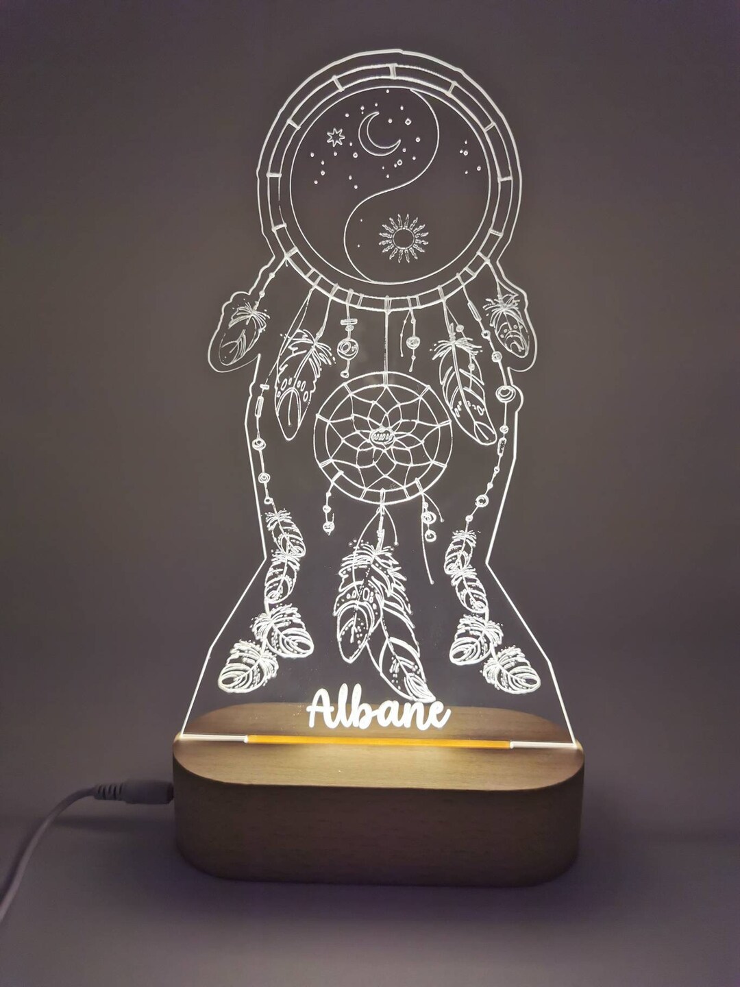LED Lamp - Customizable Night Light - Plexi- Dream Catcher - Etsy