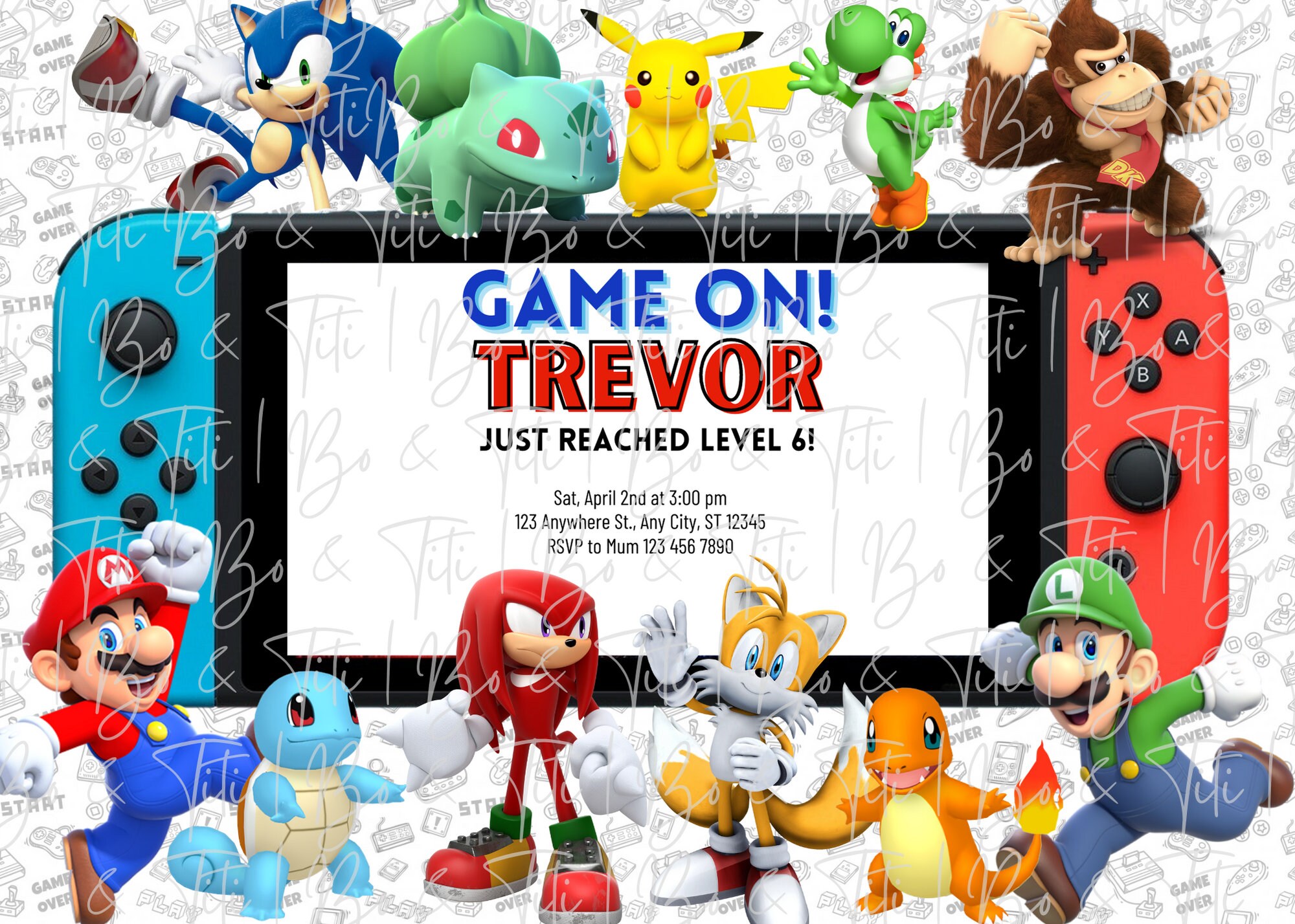 Custom Birthday Party Invitation | Happy Birthday Invitation | Digital ...